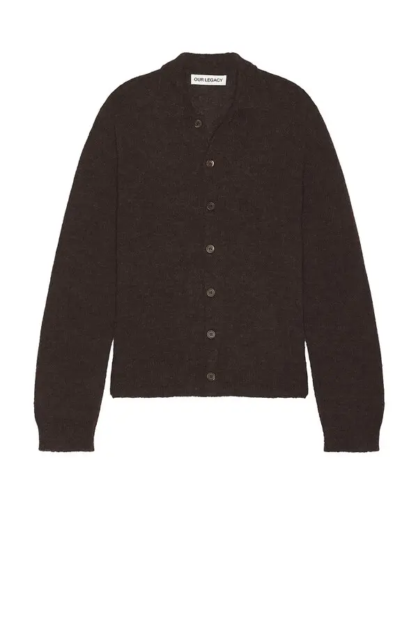 Our Legacy Evening Polo In Brown In Smokey Brown Fuzzy Alpaca - 30